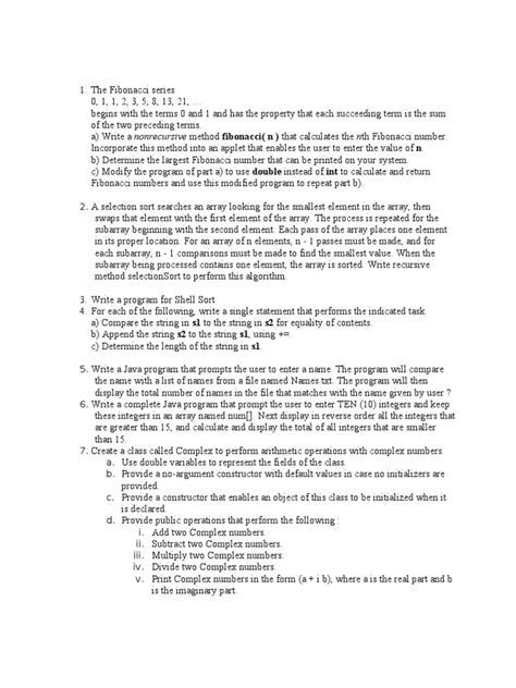 java exercise pdf class computer programming method computer programming