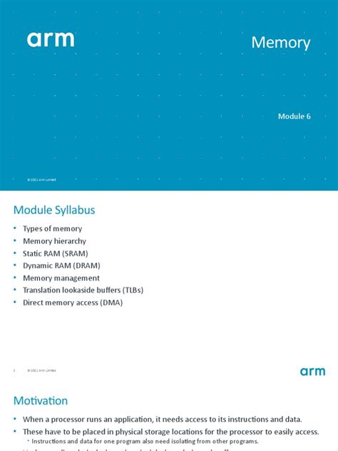 module 6 memory pdf random access memory computer data storage