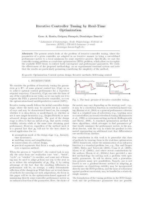 pdf iterative controller tuning by real time optimization dominique bonvin and g bunin