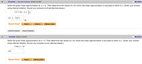 solved verify the given linear approximation at a 0 then