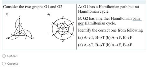 solved consider the two graphs g1 and g2 g g a g1 has a