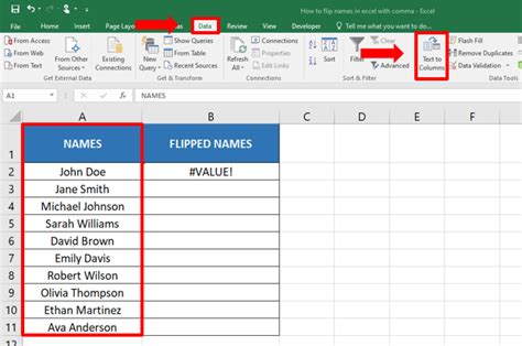 How To Flip Names In Excel With Comma Spreadcheaters