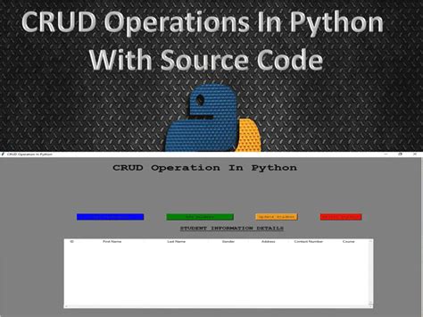 Crud Operations In Python With Source Code Riset