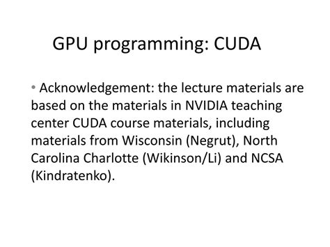 ppt gpu programming cuda powerpoint presentation free download id 1413261