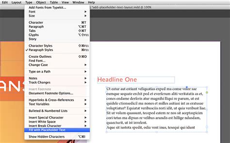 How To Add Placeholder Text Adobe InDesign Tutorials