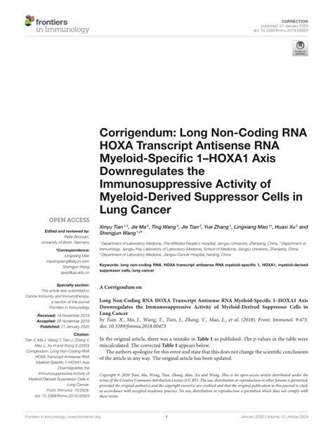 PDF Corrigendum Long Non Coding RNA HOXA Transcript Antisense RNA