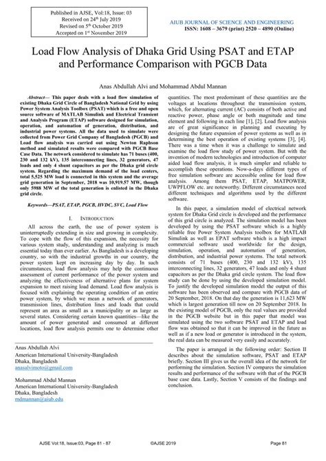 pdf load flow analysis of dhaka grid using psat and etap and dokumen tips