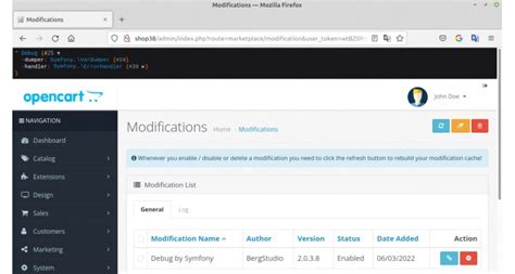 OpenCart Debug By Symfony Dump In Twig