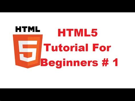 HTML5 Tutorial For Beginners 1 Introduction YouTube