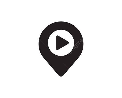 Location Point Logo Template Map Positioning Button Vector Map