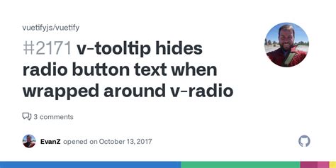 V Tooltip Hides Radio Button Text When Wrapped Around V Radio Issue