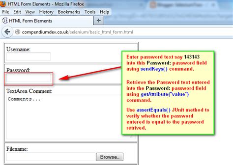 selenium by arun 416 using getattribute value method with password field