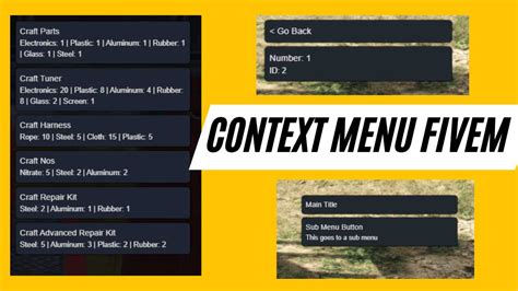 context menu fivem qbcore shop