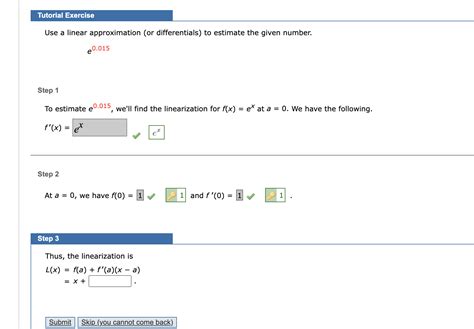 solved use a linear approximation or differentials to