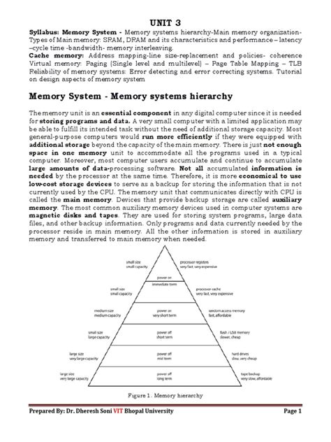 unit 3 pdf random access memory computer data storage