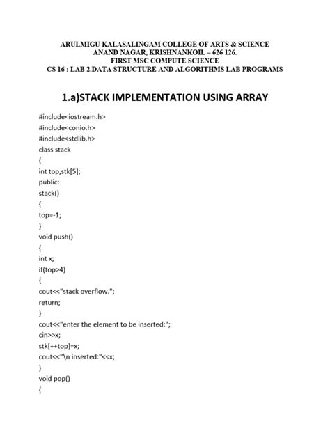 cs 16 lab 2 data structure and algorithms lab programs pdf queue abstract data type