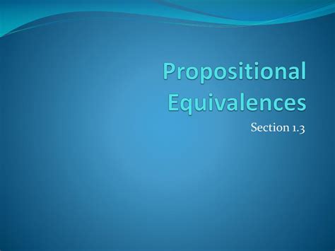 ppt propositional equivalences powerpoint presentation free download id 2395904