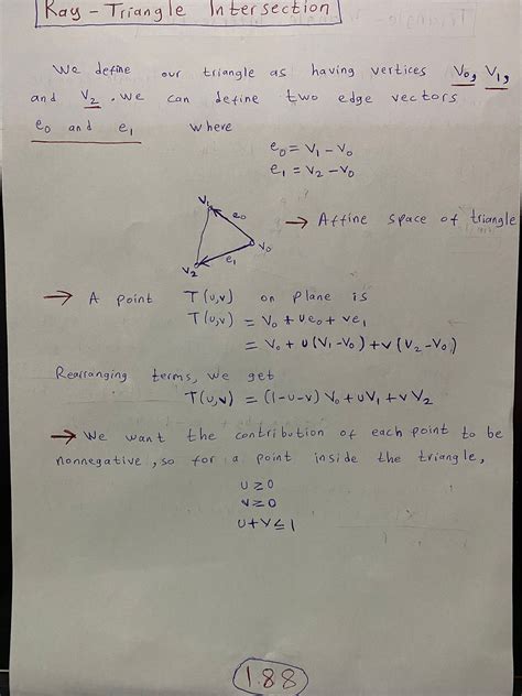 github enessahin4120 intersection part 6 barycentric coordinates triangle ray intersection