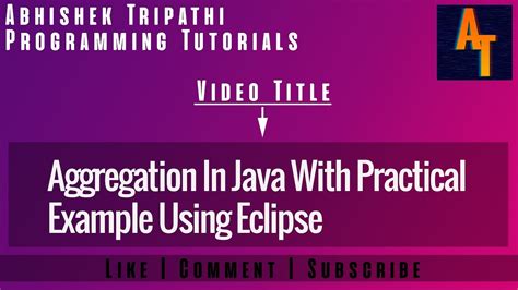 aggregation in java part 27 aggregation in java with example youtube