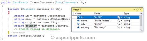 send pass json to controller returning null in aspnet mvc