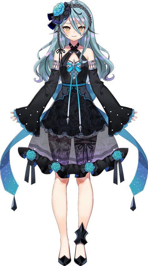 Arutera Ryu Hari Nijisanji Nijisanji Kr Highres Official Art 1girl Banned Artist Black