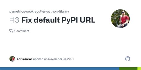 fix default pypi url · issue 3 · pymetrics cookiecutter python library · github