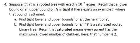 solved 4 suppose t r is a rooted tree with exactly 1012