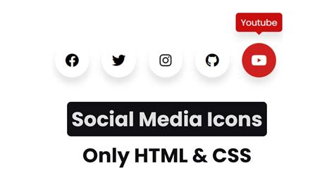How To Make Social Media Icons Using Html Css Youtube
