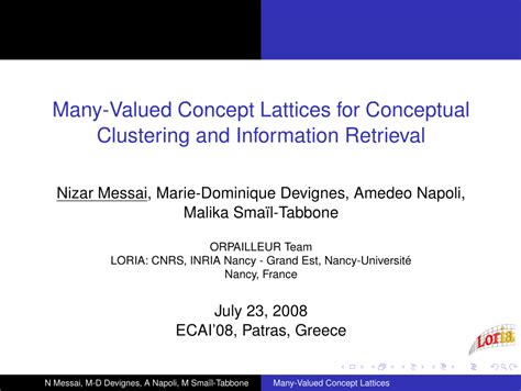 pdf many valued concept lattices for conceptual clustering and information retrieval