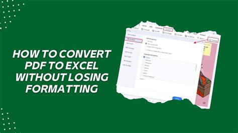 How To Convert PDF To Excel Without Losing Formatting Preserving