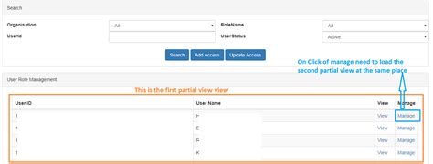 need to render partial view in the place of another partial view with same layout in