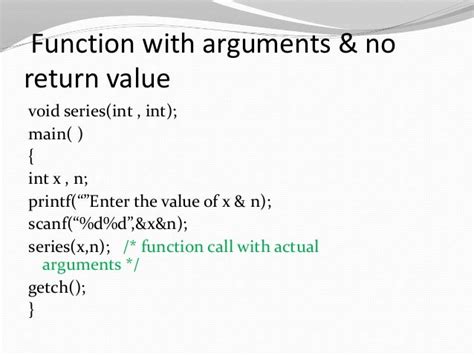 user defined functions in c