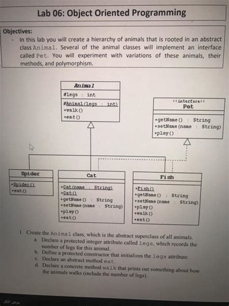 solved lab 06 object oriented programming objectives in