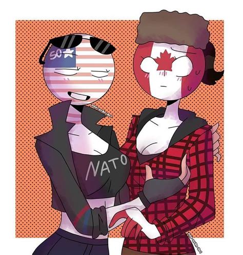 Rule 34 2girls American Flag Breasts Canada Canada Countryhumans Canadian Flag Countryhumans