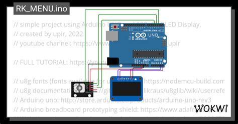 oled menu ino wokwi arduino and esp32 simulator