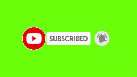 1 Green Screen Subscribe Button No Copyright YouTube