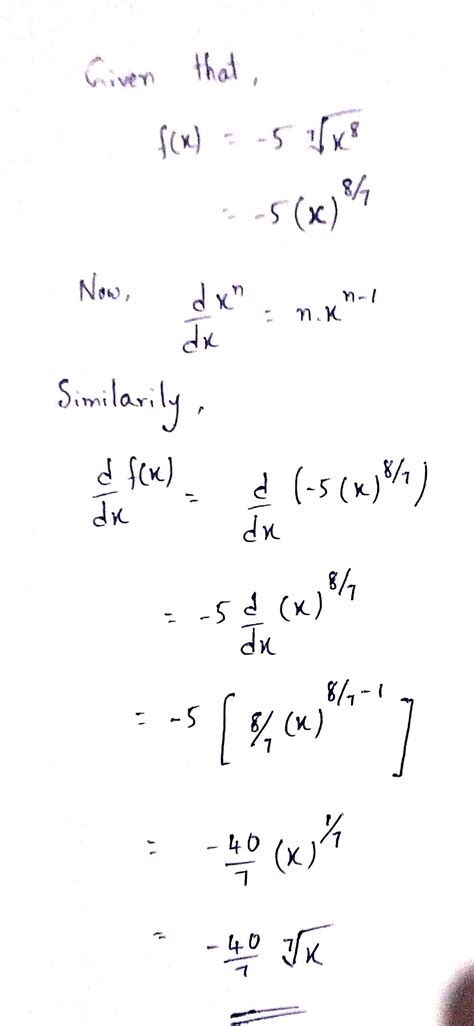 [solved] calculate the derivative of f x 5v 28 df da course hero