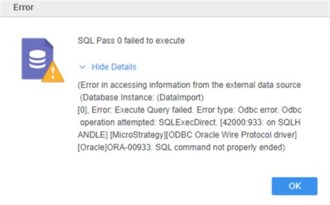 Kb485604 Oracle Error Message Ora 00933 Sql Command Not Properly Ended” When Importing Data