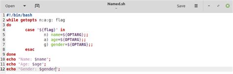 how do you pass a named argument in a shell script
