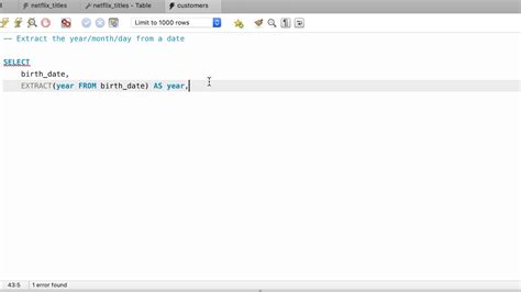 MySQL Practice Extract Date Year Month Day EXTRACT YouTube