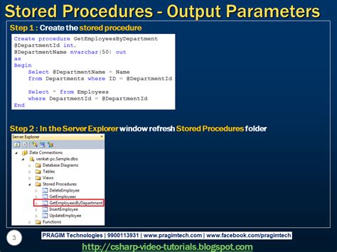 sql server and c video tutorial part 6 stored procedures with output parameters in