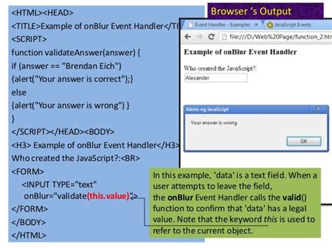 Javascript Event Handler