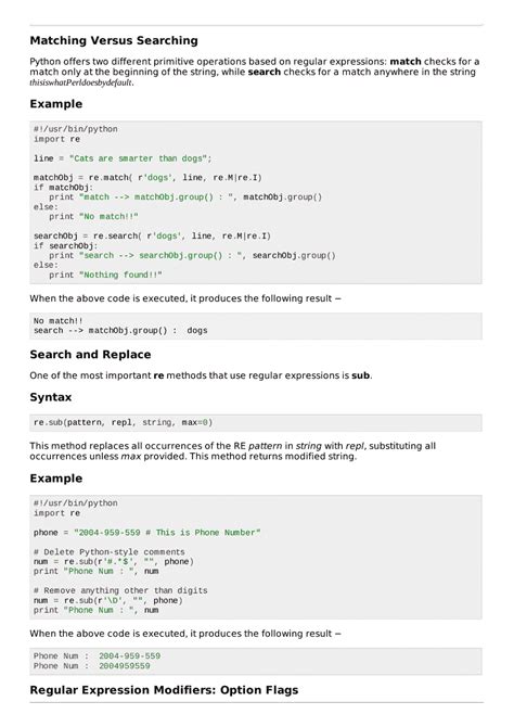 python regular expressions cheat sheet download printable pdf templateroller