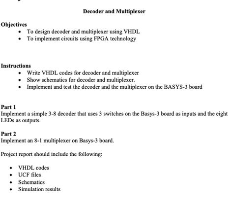SOLVED Text Decoder And Multiplexer Objectives To Design A Decoder