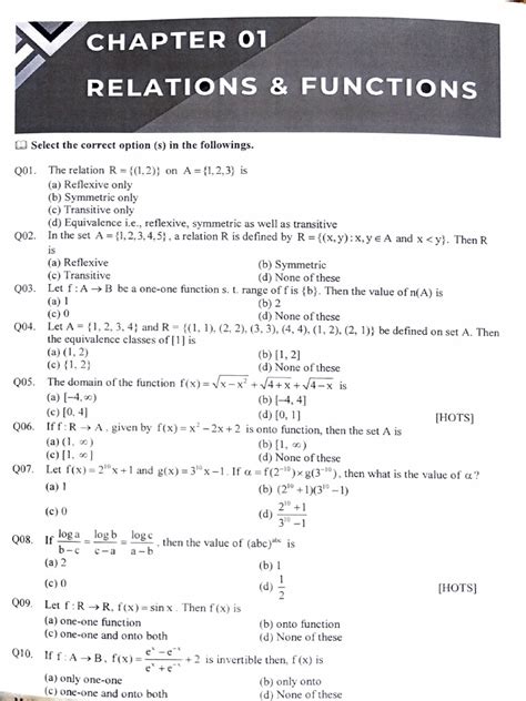 relation and functions 1 36 pdf function mathematics mathematical relations