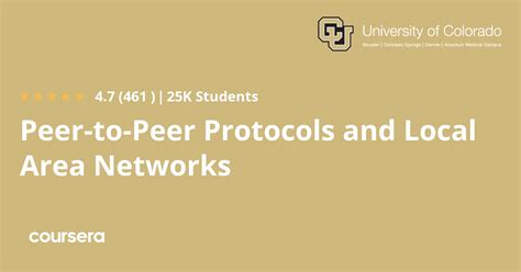 peer to peer protocols and local area networks coursya