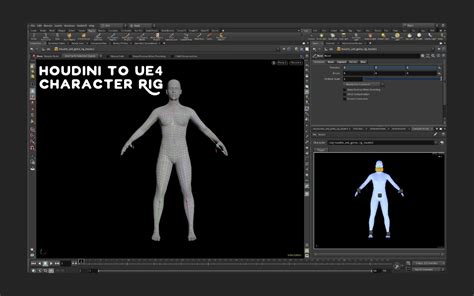 artstation houdini biped character rig for ue4 tutorials