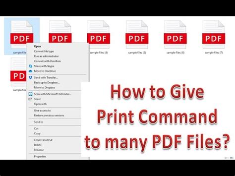 How To Print Multiple Pdf Files At Once YouTube