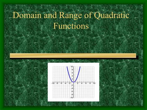 domain and range of quadratic functions