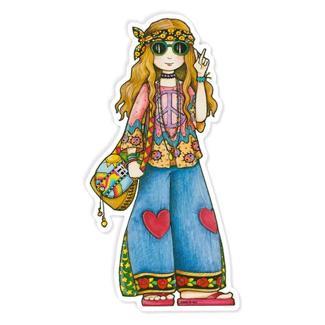 Hippie Girl Drawing